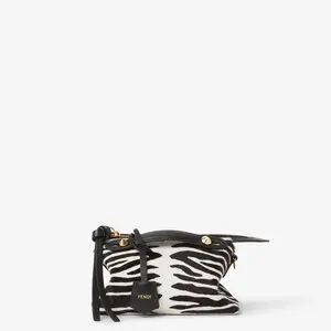 Fendi By The Way Soft Mini Tiger-print Cavallino Leather Bag - [black]